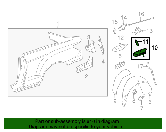 207-630-01-67 - Fuel Pocket 2014-2017 Mercedes-Benz | Mercedes-Benz USA ...