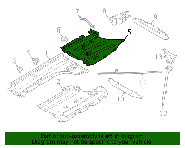 51-71-7-451-141 - Undershield for tank, left 2019-2024 BMW X4 ...