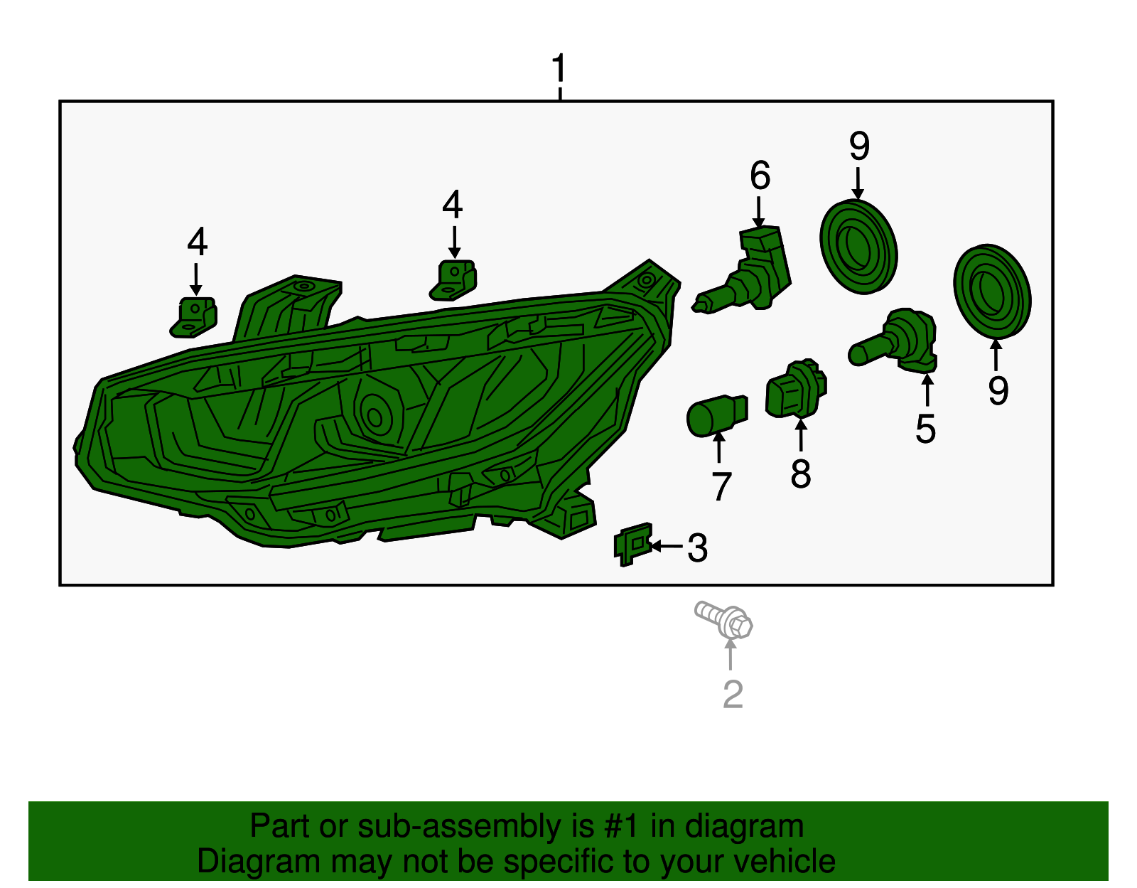 33150-TBA-A01 - Headlight Assembly L - 2016-2019 Honda Civic | Honda ...