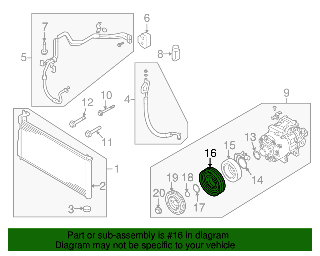 2006-2011 Hyundai Pulley 97643-3F400 | OEM Parts Online