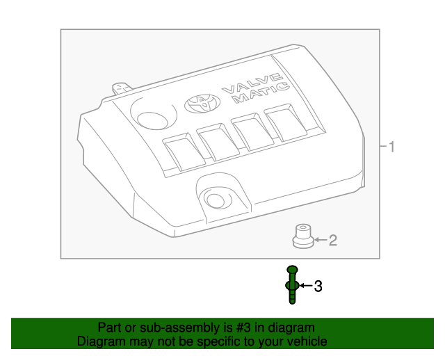 2016-2023 Toyota Engine Cover Ball Stud 90109-06385 | Toyota Parts
