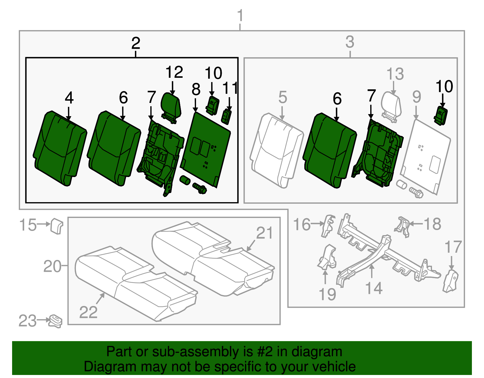 TN42-88-230A-2A - Seat Back Assembly 2019 Mazda CX-9 | Florida Mazda Parts