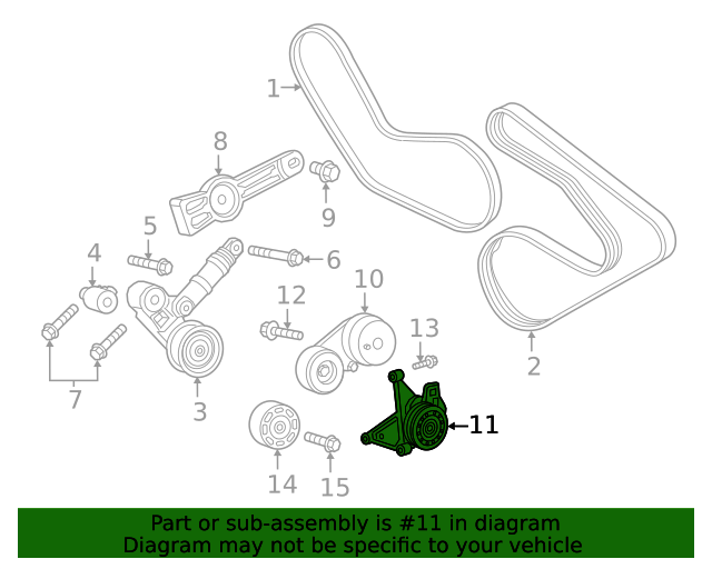 2019-2020 Ram 1500 Belt Tensioner 5281996AB | TascaParts.com