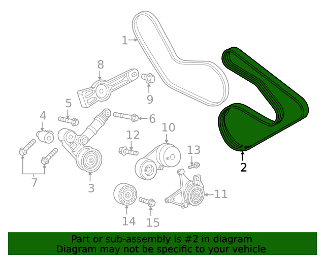 2019-2020 Ram 1500 Serpentine Belt 5281592AA | TascaParts.com