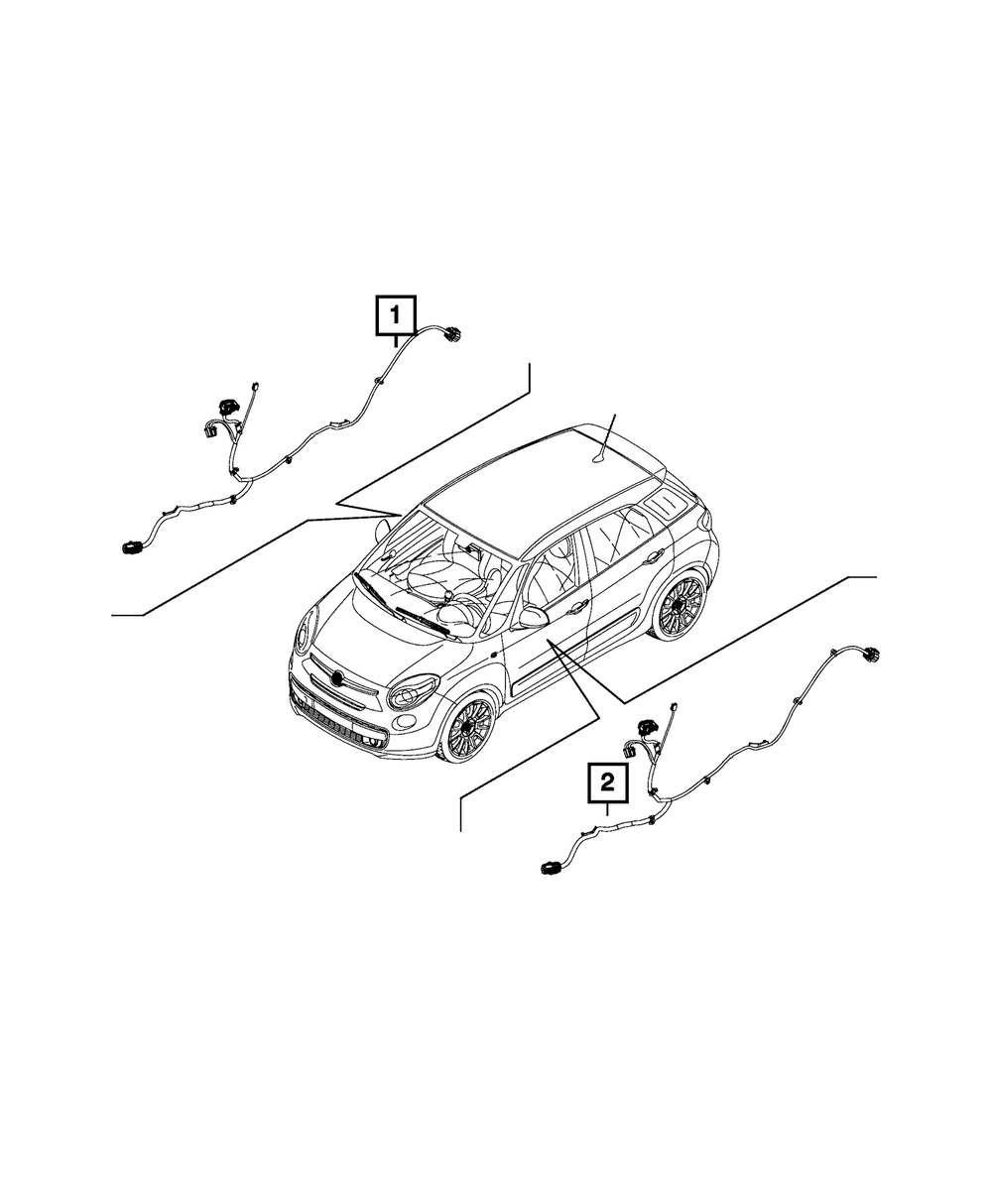68390420AA - Front Door Wiring 2018-2019 Fiat 500L | Big 3 Auto Parts