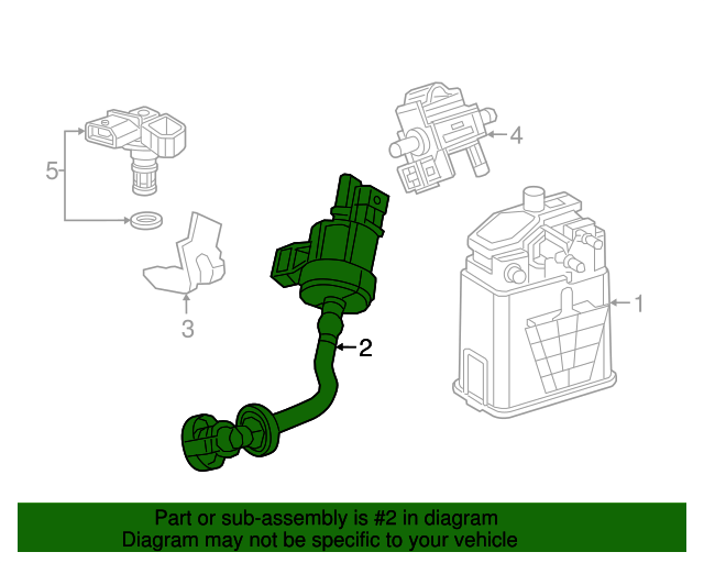 2016-2019 Buick Cascada Vapor Canister Purge Solenoid Valve 55509571 GM ...