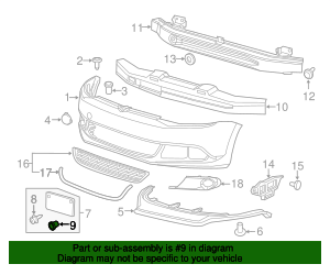 N-902-184-03 - License Bracket Nut 2006-2019 Volkswagen | Order Euro Parts