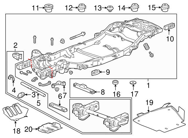 2015-2020 GM Number 1 Body Mount Upper Cushion 23248394 | GMPartsDirect.com