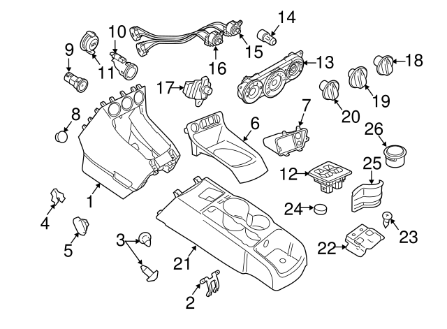 2010-2013 Ford Transit Connect Rear Console 9T1Z-6104567-AB | QuirkParts