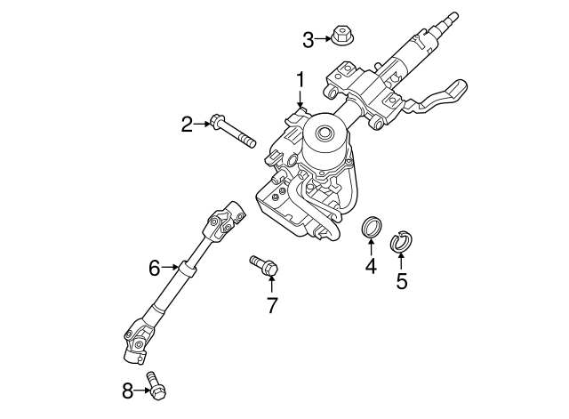 2012-2015 Hyundai Steering Shaft 56400-3X002 | AutoNationParts.com