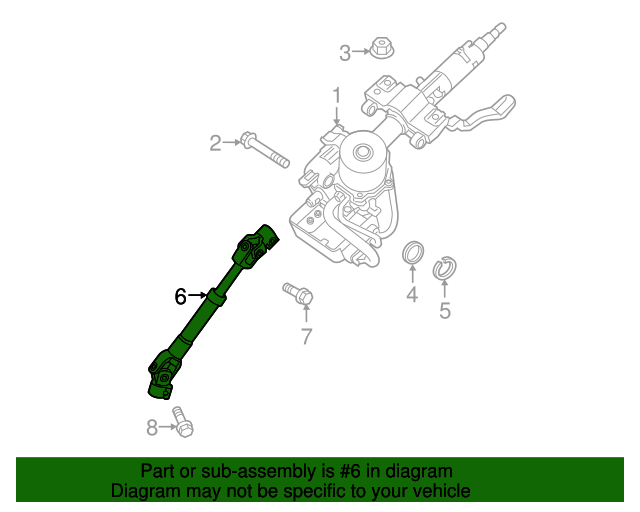 2012-2015 Hyundai Lower Shaft 56400-3X002 | OEM Parts Online