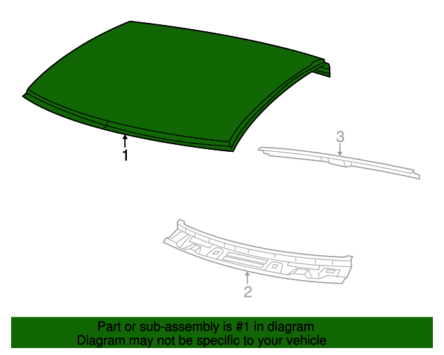 2009-2020 Mopar Roof Panel 55372045ad | TascaParts.com