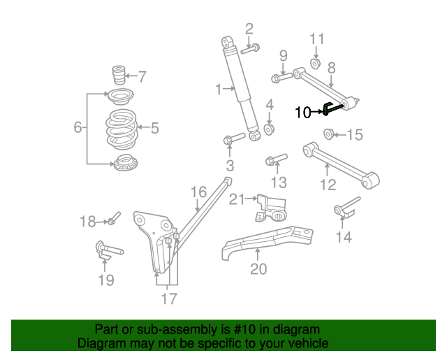 2007-2012 Mopar Upper Control Arm Mount Bolt 6508537AA | TascaParts.com