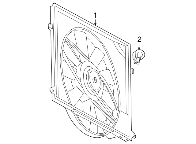2001-2012 Mercedes-Benz Fan Assembly 220-500-02-93-28 | MB OEM Parts