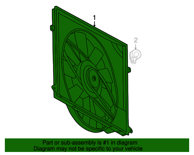220-500-00-93 - Engine Cooling Fan Assembly 2000-2002 Mercedes-Benz ...
