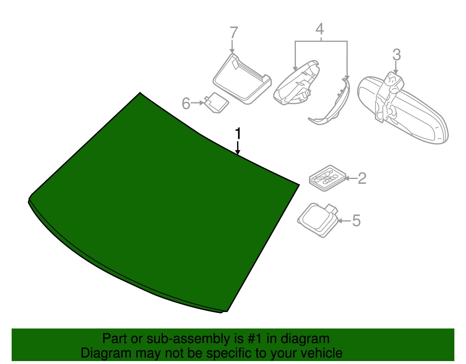 Genuine OEM Windshield Part# LR184621 Fits 2012-2016 Land Rover Range ...