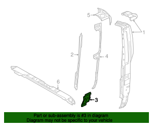 2014-2023 Ram Reinforcement 68134082AA | TascaParts.com