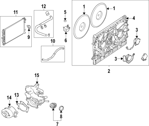 Radiator & Components for 2023 Mitsubishi Outlander | Mitsubishi Parts ...