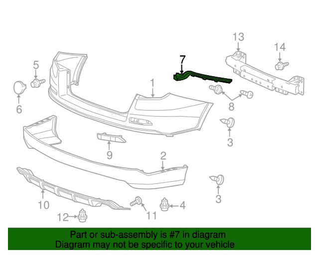 71593-TP6-A01 - Spacer R Rear Bumper Side - 2010-2015 Honda | Honda Car ...