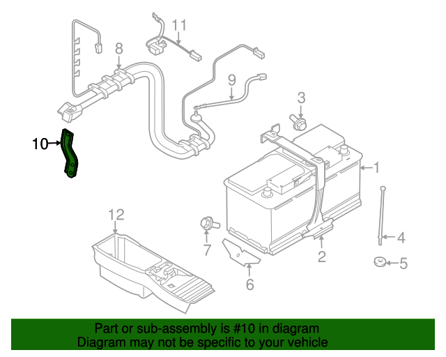 Genuine BMW 61-13-9-164-098 | Positive Cable Front Bracket | FREE ...