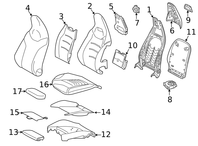 000-910-51-15 - Seat Lumbar Support Cushion 2020-2023 Mercedes-Benz ...