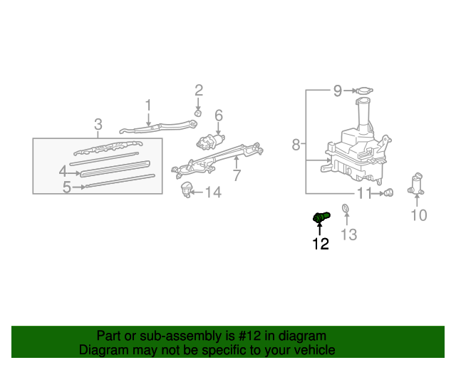 1997-2012 Lexus Washer Fluid Level Sensor 85397-33230 | AutoNationParts.com