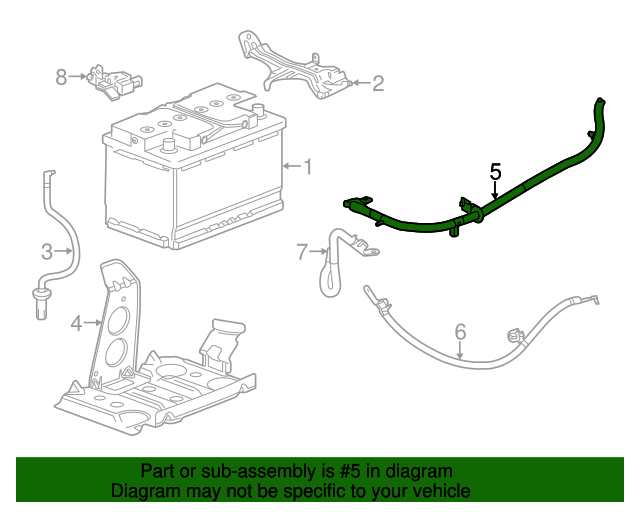 2015 Cadillac CTS Positive Battery Extension Cable 23234930 ...