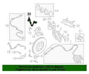 2010-2019 Jaguar Brake Hydraulic Hose C2D29318 | OEM Parts Online