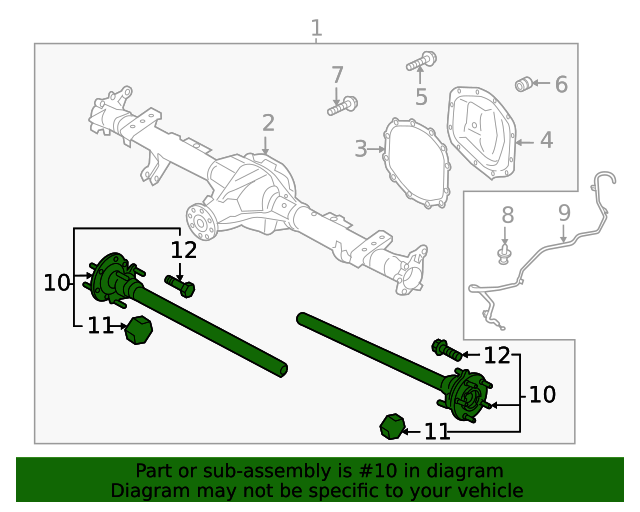 2021 Ford Bronco Axle Shaft MB3Z-4234-H | TascaParts.com