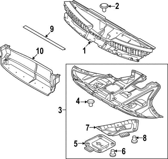 2023-2024 Kia Sportage Under Cover 29110-P1000 | TascaParts.com