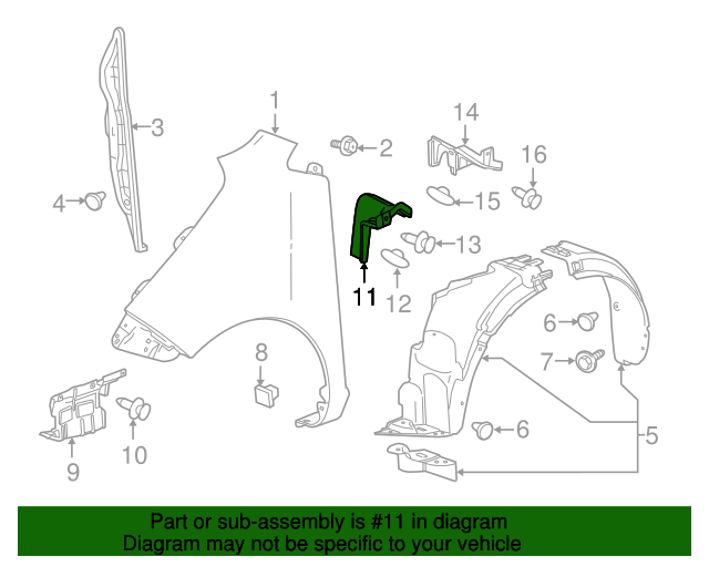 2013-2016 Chevrolet Front Shield - Driver's Side (LH) 95174306 ...