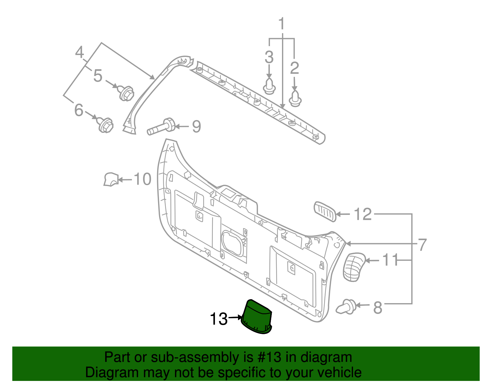 2010-2015 Hyundai Tucson Pull Pocket 81755-2S000-MBS | Hyundai ...