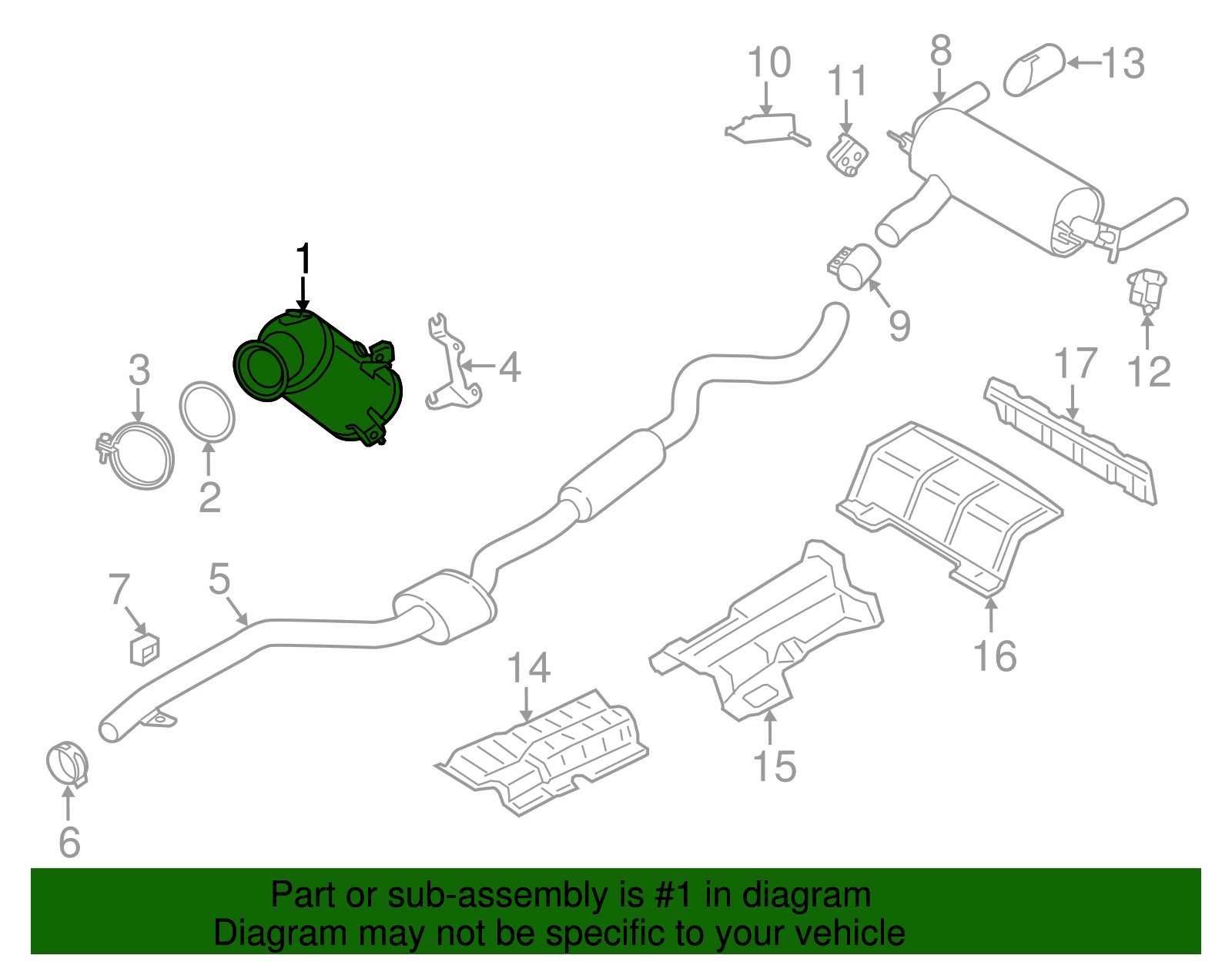 18328685968 - 2016-2022 BMW Exhaust Pipe Catalytic Converter 2.0L 3.0L ...