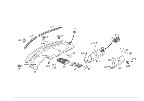 Instrument Panel with Glove Box, Body Parts for Passenger Airbag for ...