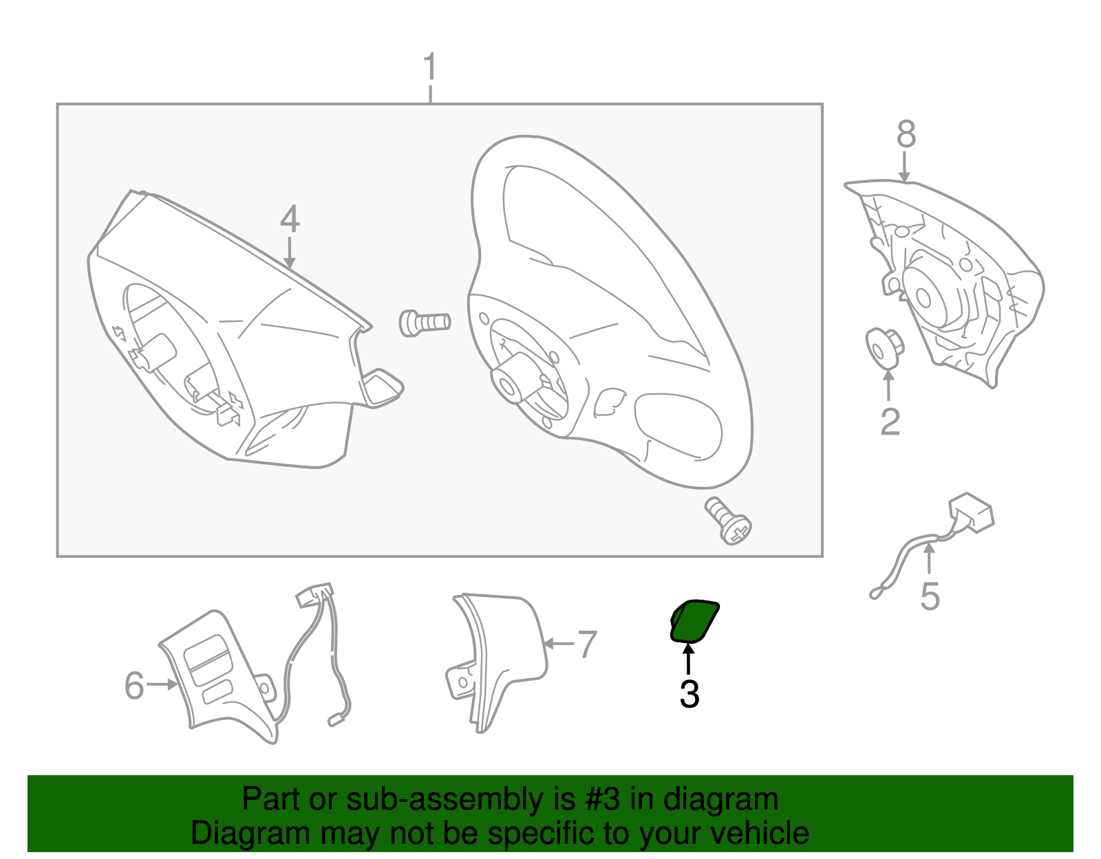 2011-2013 Toyota Corolla Steering Wheel Hole Cover 45186-12010-B0 ...