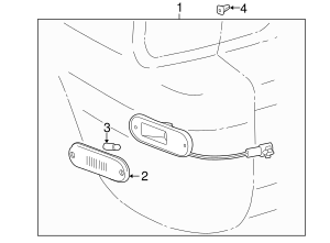 90189-04154 - Side Marker Light Grommet 1996-2000 Toyota RAV4 | Longo ...
