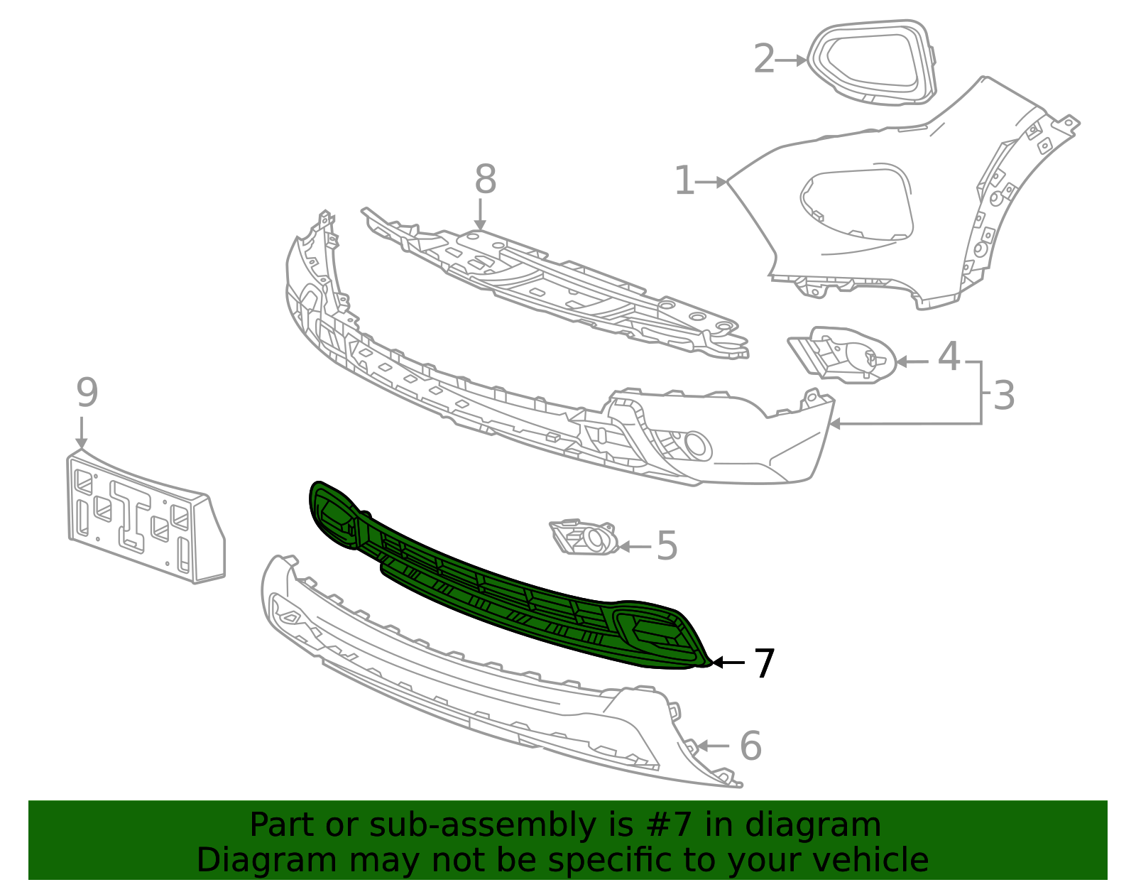 2021-2023 Chevrolet Trailblazer Front Bumper Fascia Protector 42615771 ...