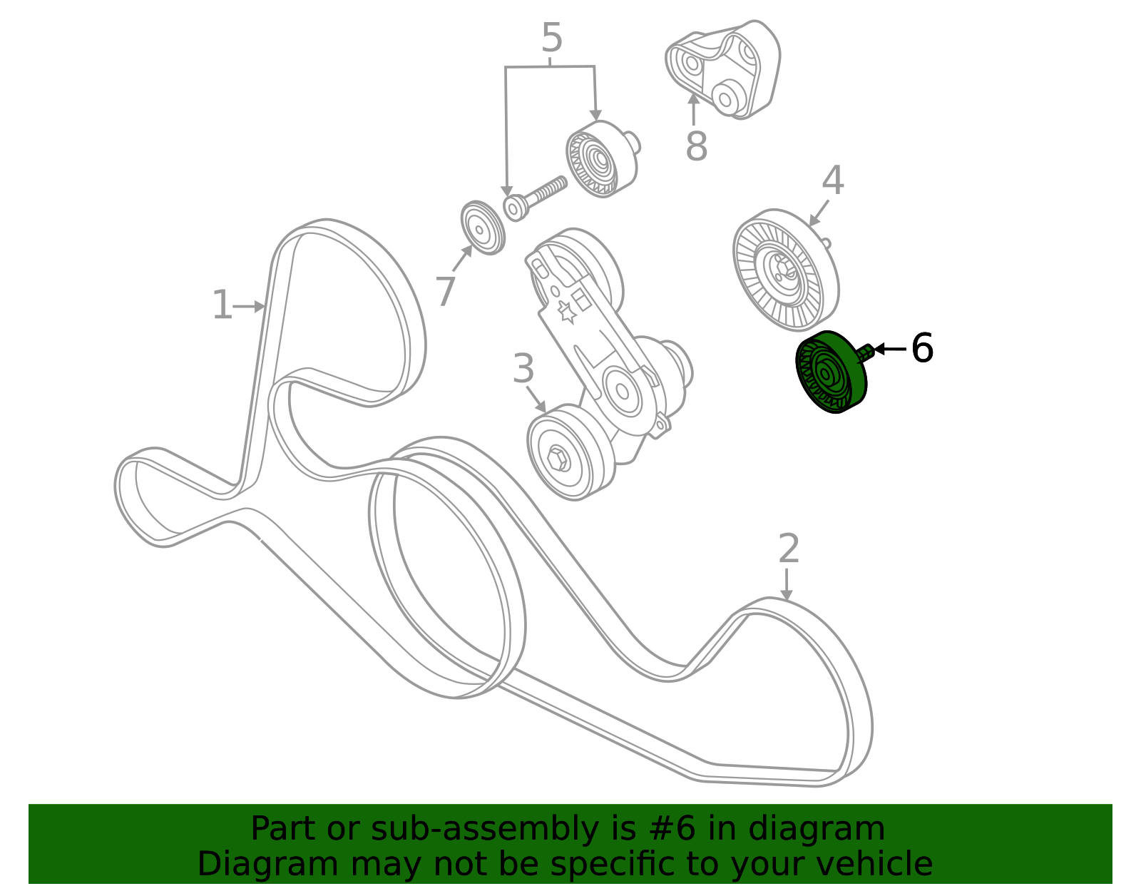 06M-260-938-H - Idler Pulley 2018-2025 Audi | Audi OEM Parts