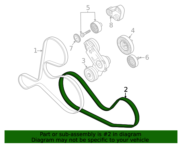 06M-260-849-P - AC Belt 2018-2024 Audi | Audi OEM Parts