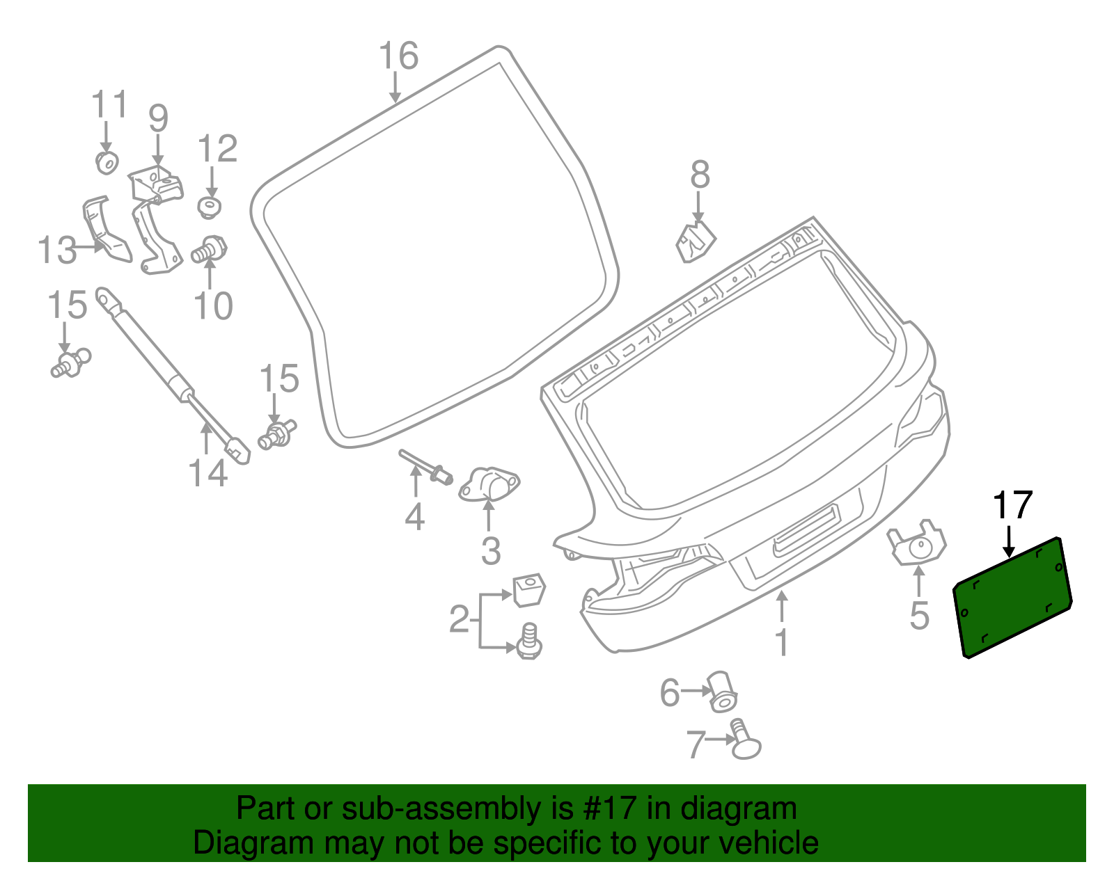 2010-2015 Audi Q7 License Bracket 4L0-827-113-9B9 | OEM Parts Online