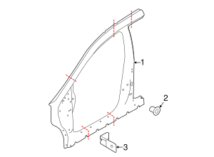 63180-5AA0A - Fender Front Bracket 2015-2024 Nissan Murano | Nissan ...