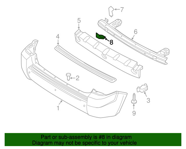 2005-2009 Hyundai Tucson Impact Bar Bracket 86635-2E000 | OEM Parts Online