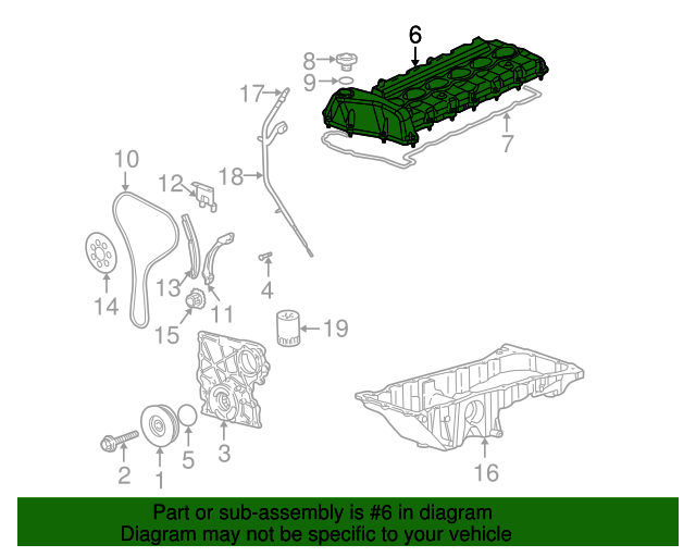 2006-2009 GM Valve Cover 12612090 | TascaParts.com