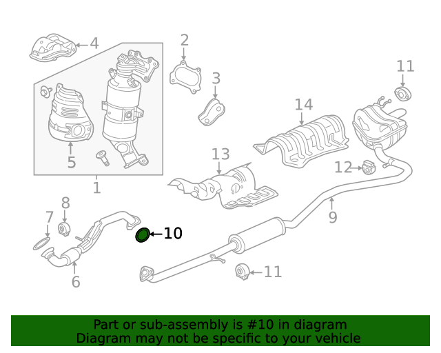 18303-T60-J01 - Exhaust Muffler Gasket 2023 Honda Civic | Honda Parts ...