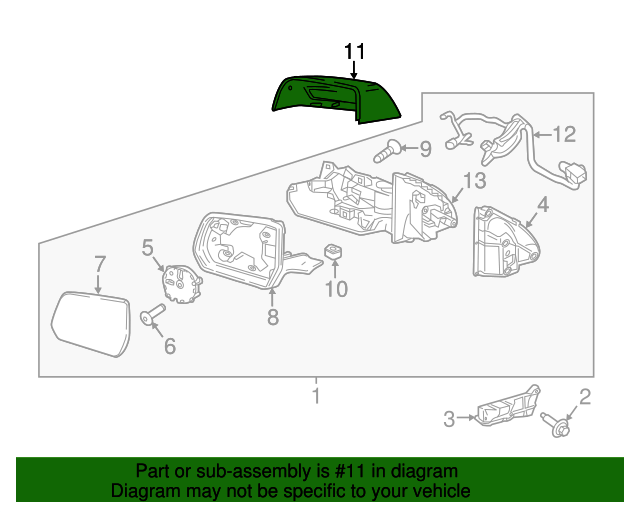 2018-2023 GM Mirror Cover 84291831 | OEM Parts Online