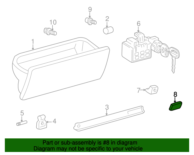1991-2002 Toyota Handle 55565-89101-C0 | Toyota Parts Center
