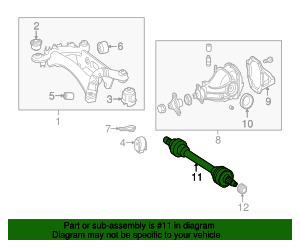 2010-2017 Mercedes-Benz Axle Assembly 212-350-81-11 | Retail ...