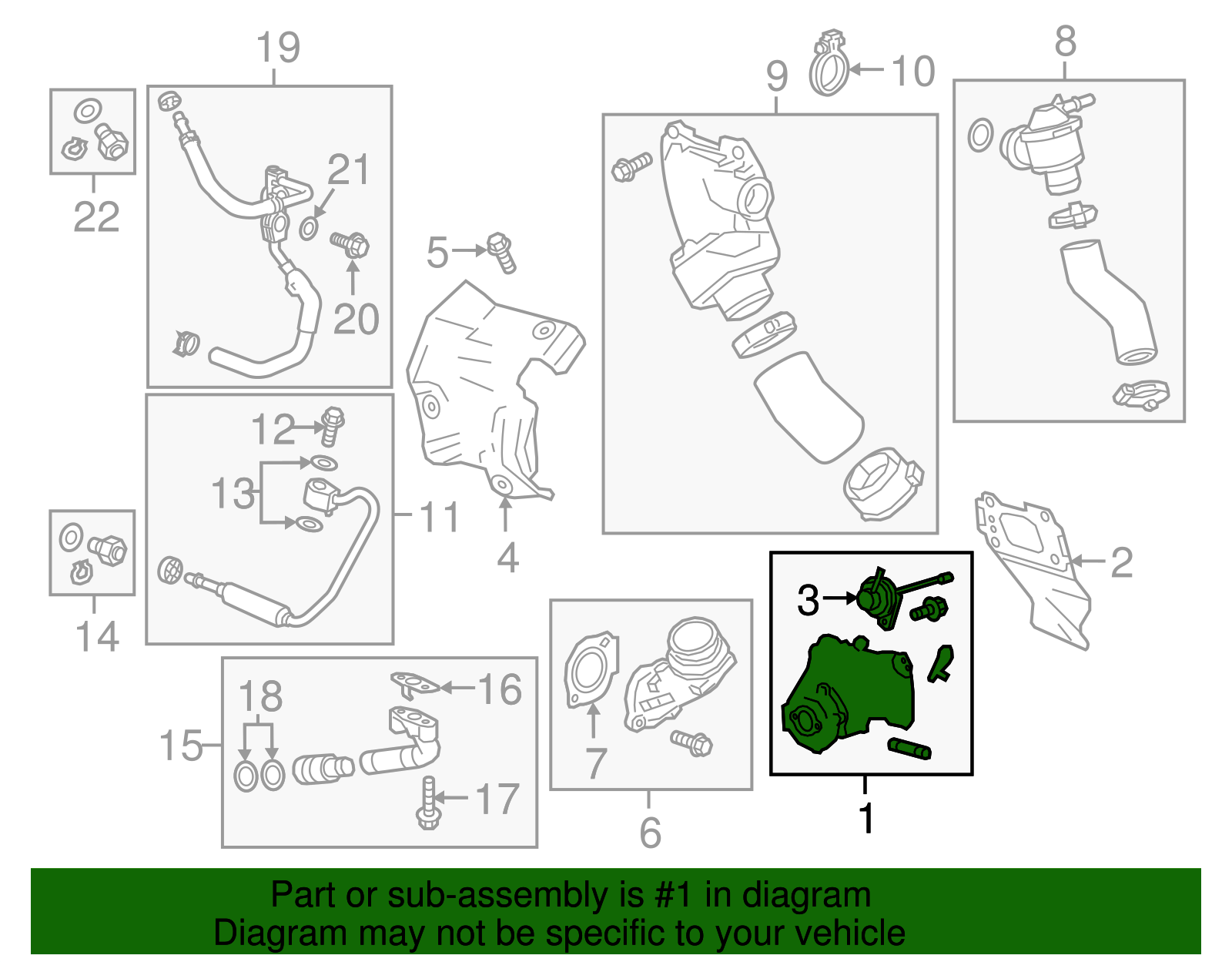 2016-2019 Cadillac CT6 Driver Side Turbocharger 12696460 GM ...