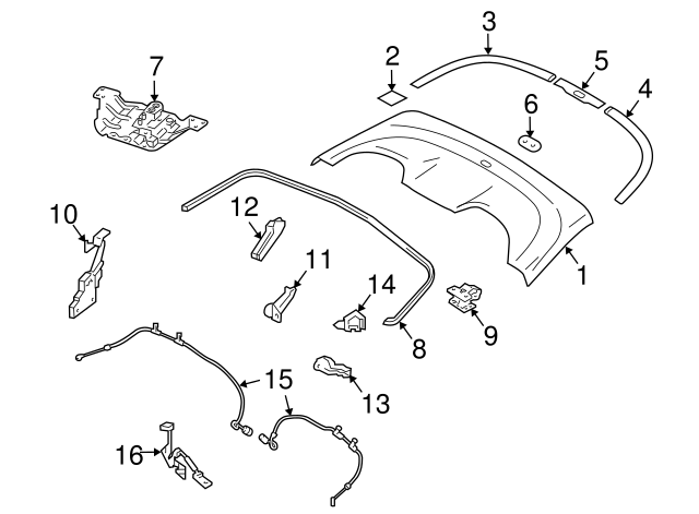 97240-1ET0A - Hinge 2010-2020 Nissan 370Z | Nissan Parts & Accessories ...