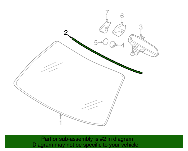51-31-7-184-565 - Cover, windshield, top 2009-2015 BMW ...